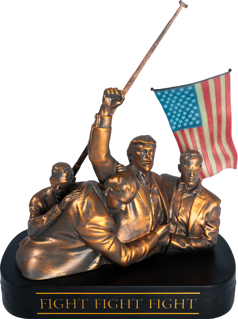 Donald J. Trump Fight Fight Fight Sculpture – God Bless The USA